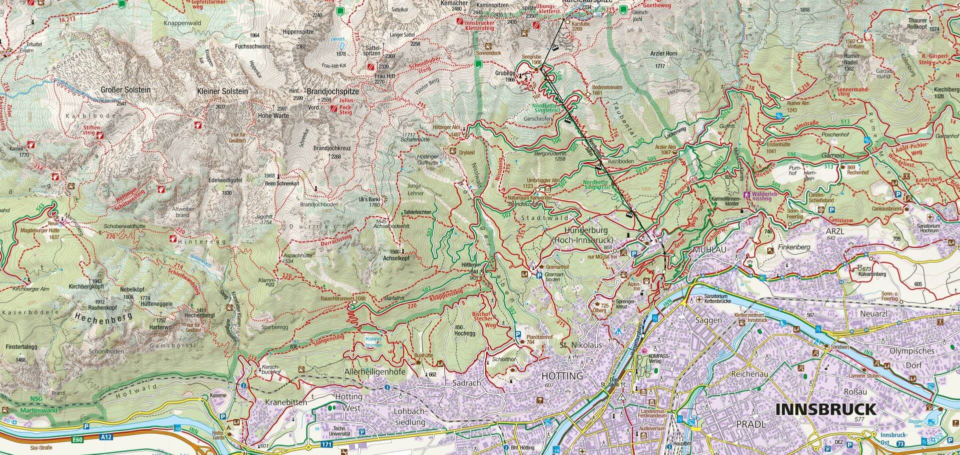 KOMPASS Wanderkarten, Wanderführer und Fahrradkarten