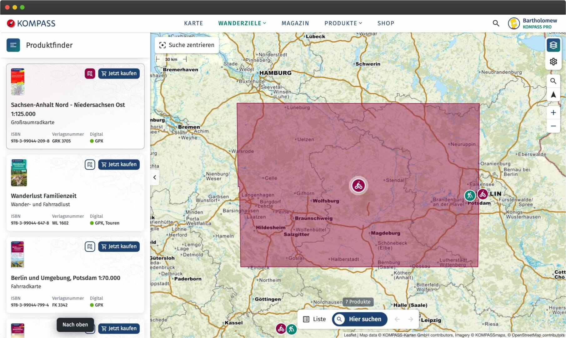 I’m looking for a specific KOMPASS map – how do I find it? | Kompass